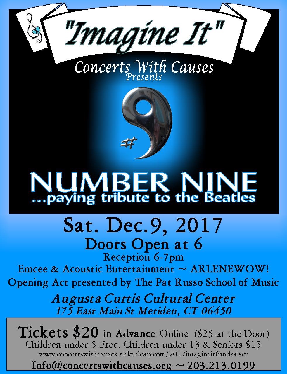 Imagine It! Number Nine Beatles tribute band rescheduled from 12/9 to 1/13